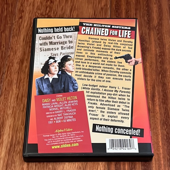 Media | Freaks The Hilton Sisters And Chained For Life Dvd Bundle ...